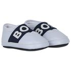 BOSS Baby Boys Blue Logo Pre Walker Shoes | Junior Couture UAE