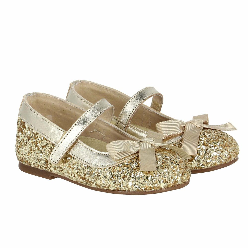Girls Gold Ballerina Shoes