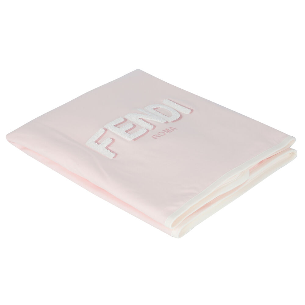 Fendi Pink Logo Baby Blanket | Junior Couture UAE