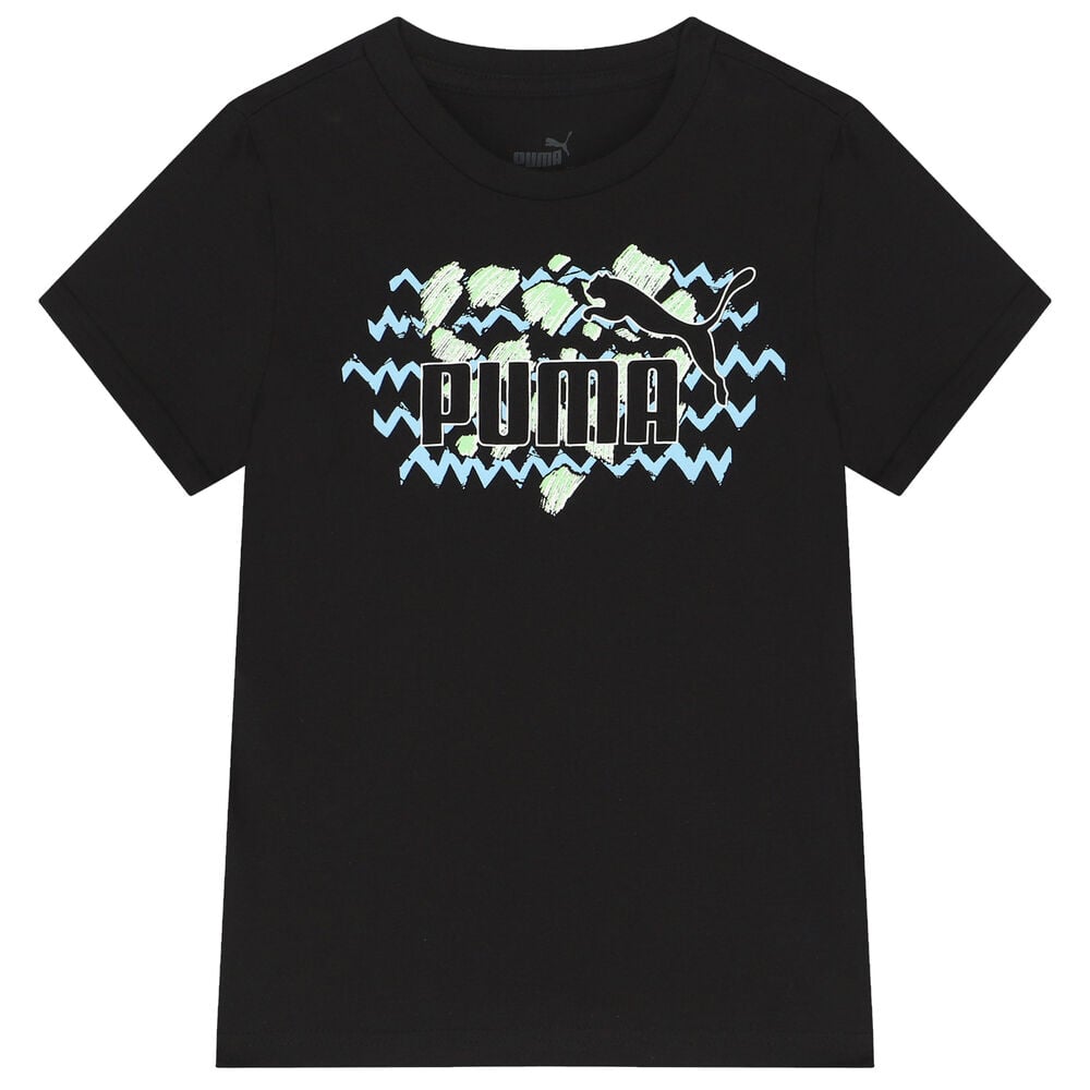 Puma Boys Black Logo T-Shirt | Junior Couture UAE