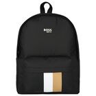 BOSS Boys Black Logo Backpack | Junior Couture UAE