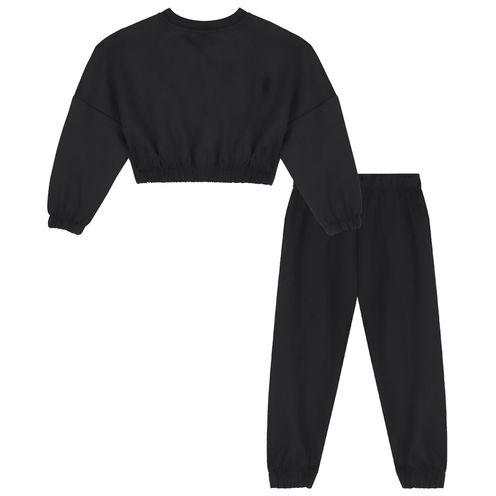 Calvin Klein Girls Black Logo Tracksuit | Junior Couture UAE