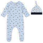 BOSS Baby Boys Blue Logo Babygrow Set | Junior Couture UAE