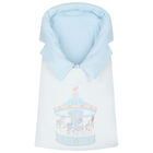 First Baby Blue & White Carousel Baby Nest | Junior Couture UAE