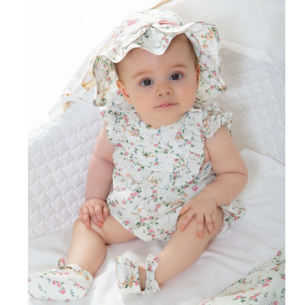 Patachou Baby Girls Ivory Liberty Print Floral Romper | Junior Couture UAE